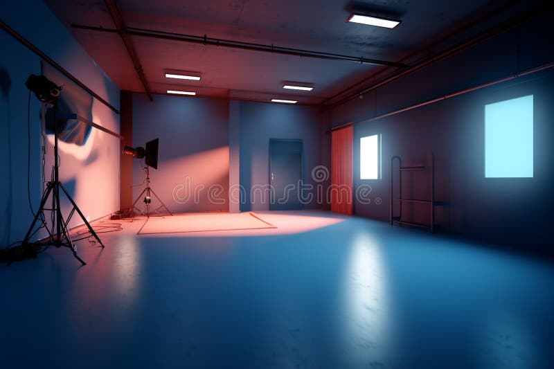 Abstract Retro Interior Design Background. Generative AI Stock ...