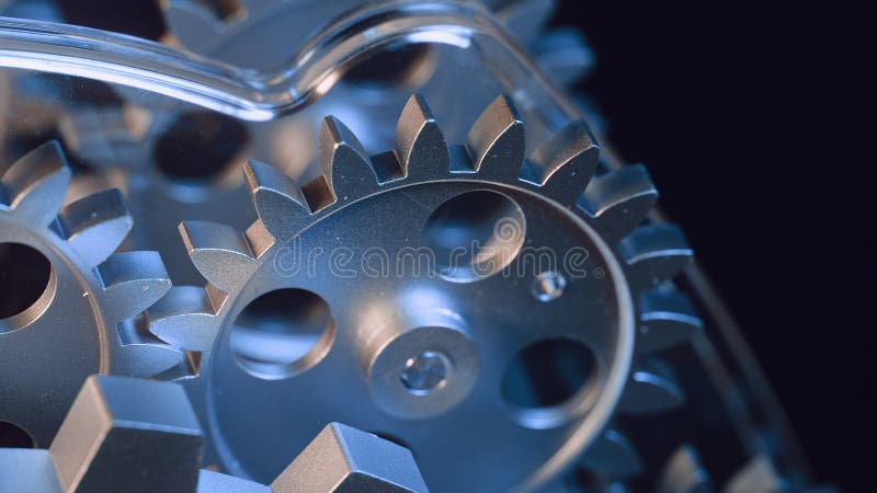 Abstract Mechanic Turning Industrial Clock Gears Stock Footage - Video ...