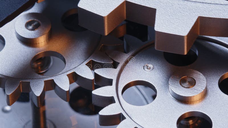 Abstract Retro Mechanic Turning Clock Gears Stock Footage - Video of ...