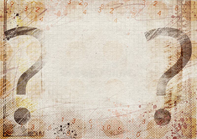 Abstract Retro Old Background with Question Marks Stock Illustration ...