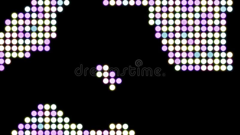 Abstract Retro Pixelated Background with Randomly Moving Digital ...