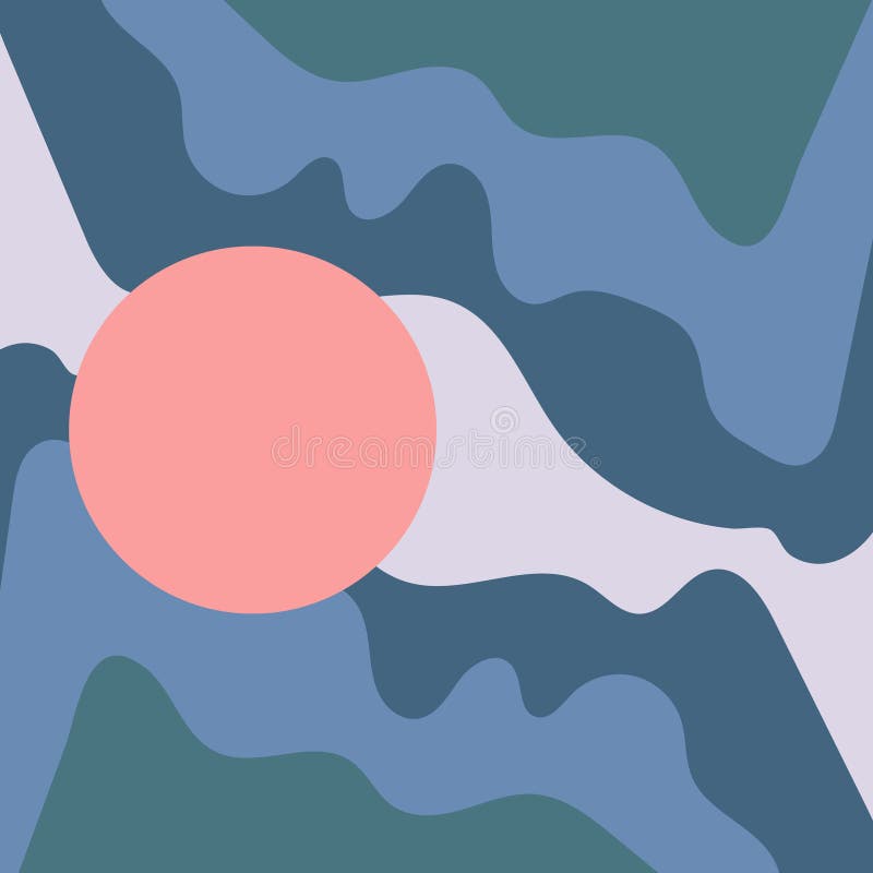 Abstract Retro Poster Background Flat Design Stock Vector ...