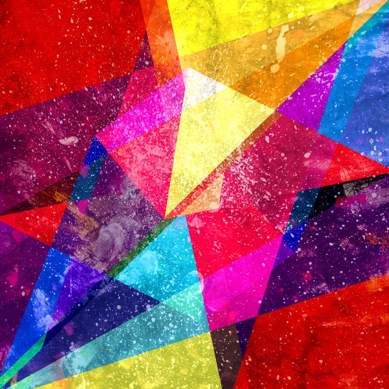 Abstract Retro Raster Color Background with Geometric Objects Stock ...