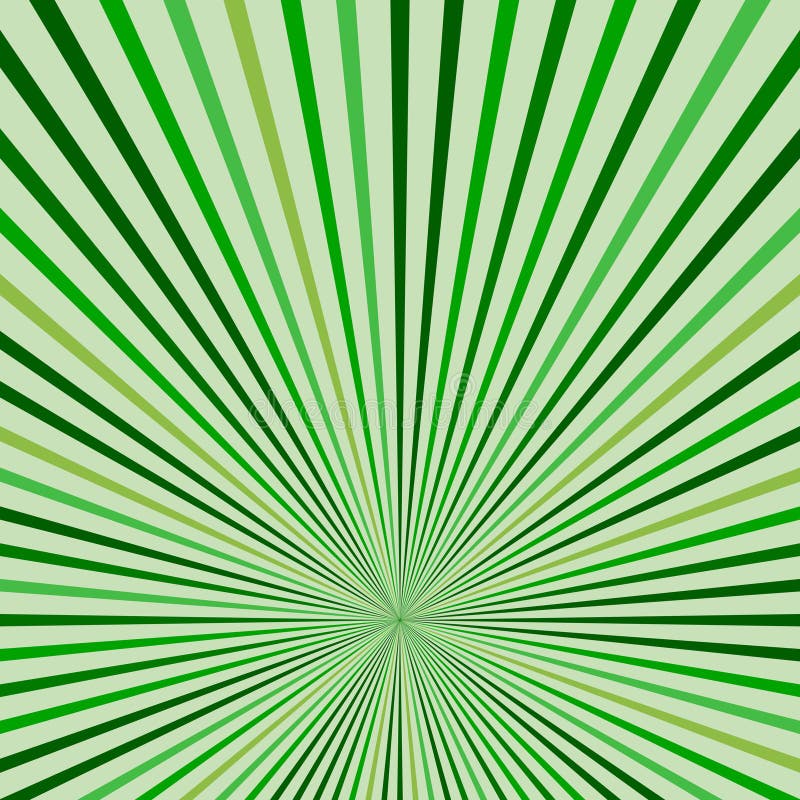 Abstract Retro Rays Green Background Stock Illustration - Illustration ...