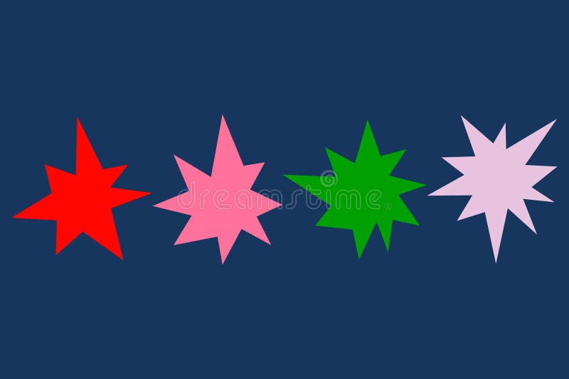 Abstract Retro Stars Vibrant,Colorful on Blue Background and Funky ...