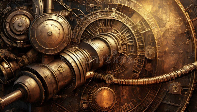 Abstract Retro Steampunk Background Stock Illustration - Illustration ...