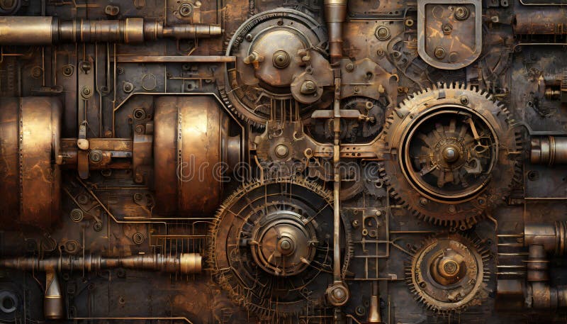Abstract Retro Steampunk Background Stock Illustration - Illustration ...