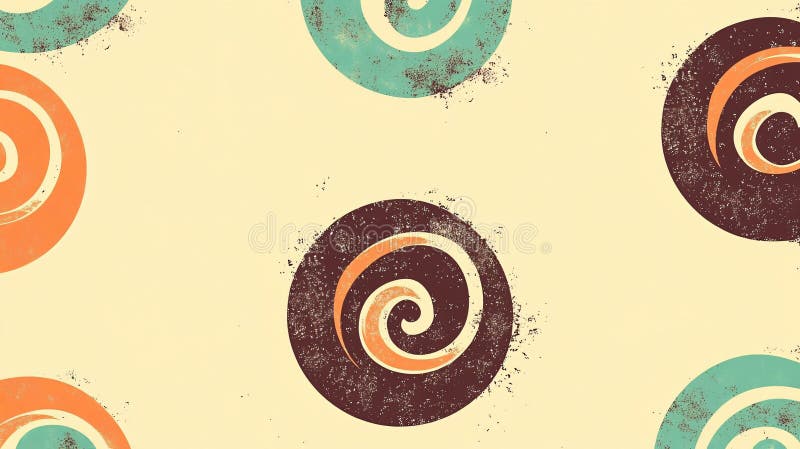 Abstract Retro Swirl Circles Pattern Background High Quality Image ...