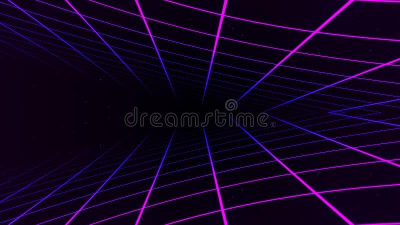 Abstract Retro Synthwave Grid Loop Animation Background 3d Render ...