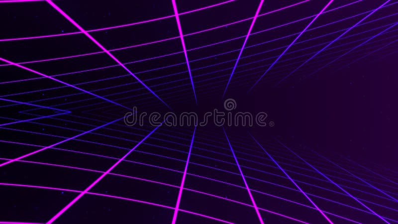 Abstract Retro Synthwave Grid Loop Animation Background 3d Render ...
