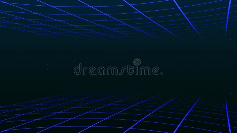 Abstract Retro Synthwave Grid Loop Animation Background 3d Render. Looping Grid Motion Design ...