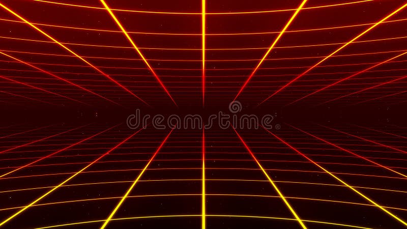 Abstract Retro Synthwave Grid Loop Animation Background 3d Render ...