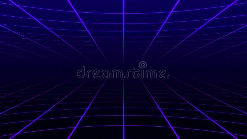 Abstract Retro Synthwave Grid Loop Animation Background 3d Render Looping Grid Motion Design