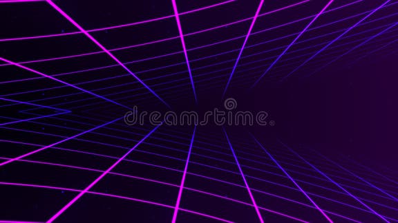 Abstract Retro Synthwave Grid Loop Animation Background 3d Render ...