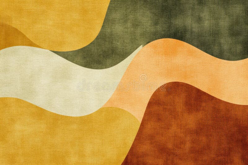 Abstract Retro Textile-Inspired Design in Earth Tones Stock Image ...