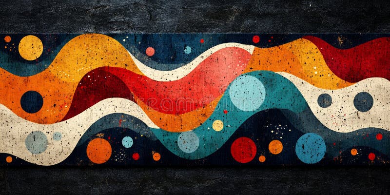 Abstract Retro Wave Design Colorful Vibrant Artistic Background Texture ...