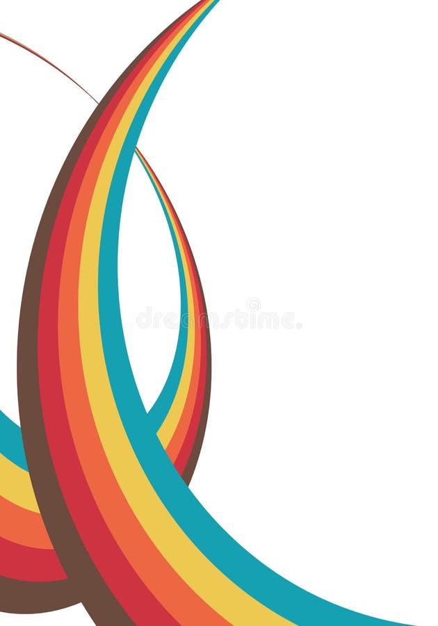 Retro waves stock vector. Illustration of green, orange - 3709842