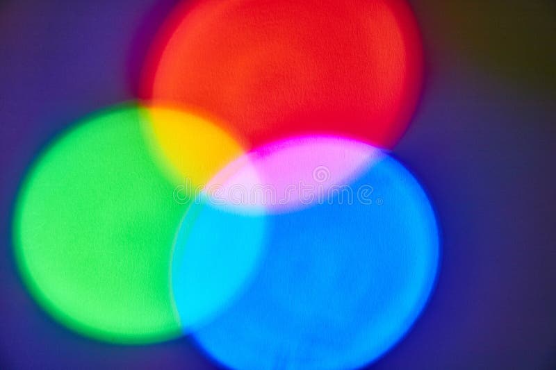 Abstract RGB Color Theory and Overlapping Circles Stock Photo - Image ...