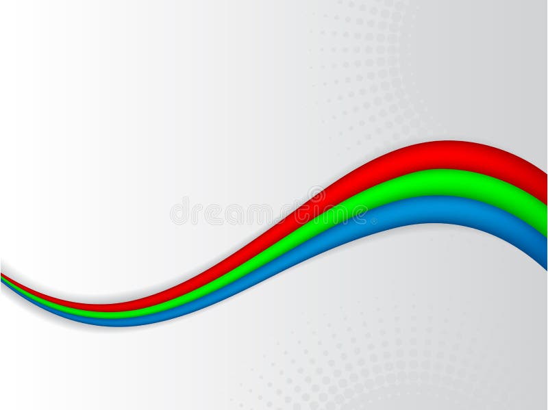 Abstract Rgb Wave with Halftones and Shadows Stock Vector ...