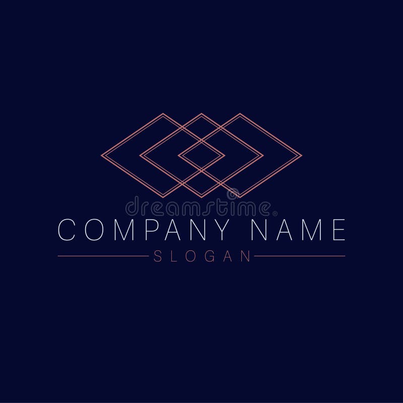Abstract Rhombus Logotype. Geometric Diamond Logo Template Stock Vector ...