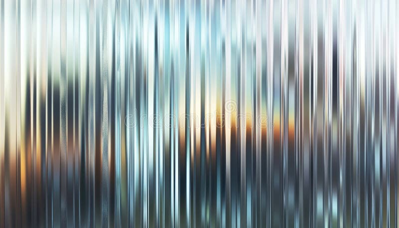Abstract Ribbed Gradient Glass Pattern with Holographic Ice Reed Metal ...