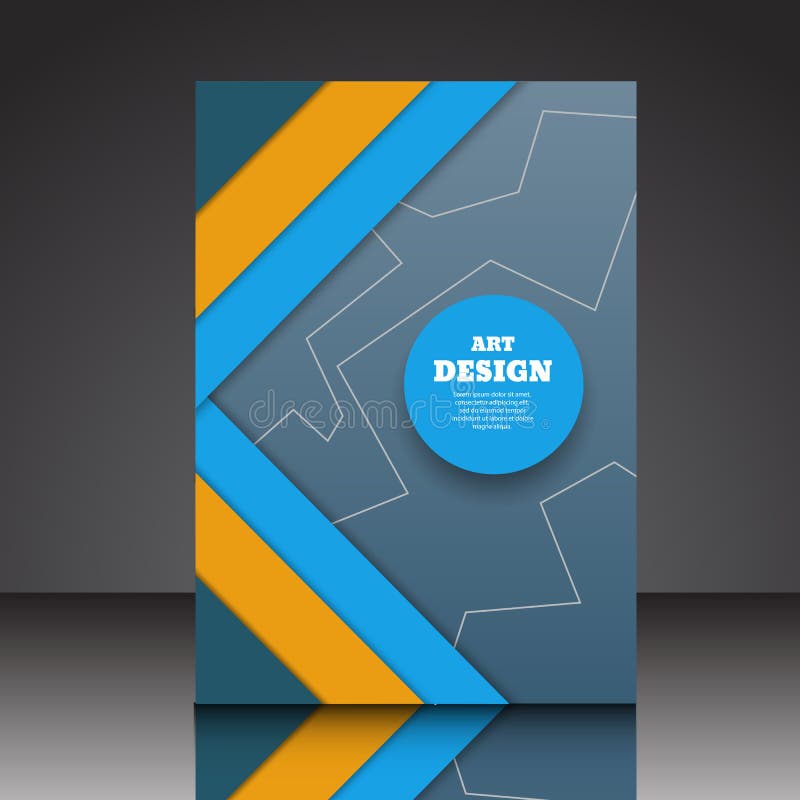 Abstract Ribbon Design Composition A4 Brochure Eps10 Stock Vector ...