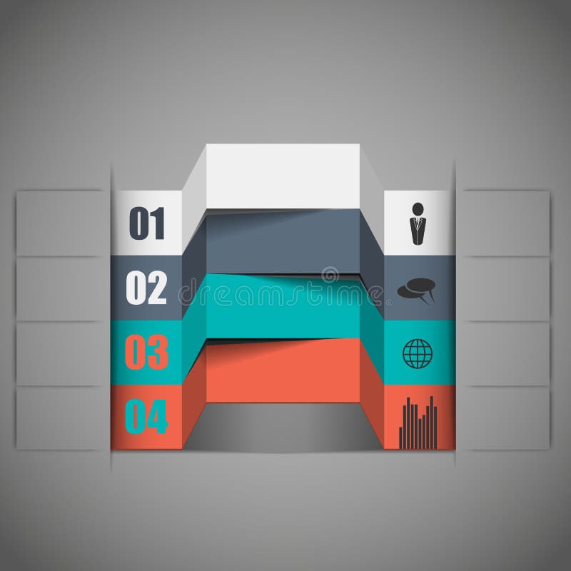 Abstract Ribbon Design Infographic Stock Vector - Illustration of ...