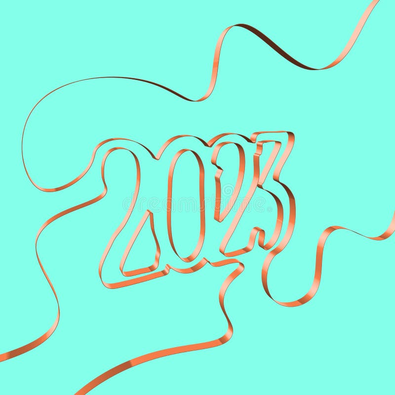 Abstract Ribbon Forms a Year, Vector Illustration Stock Vector ...