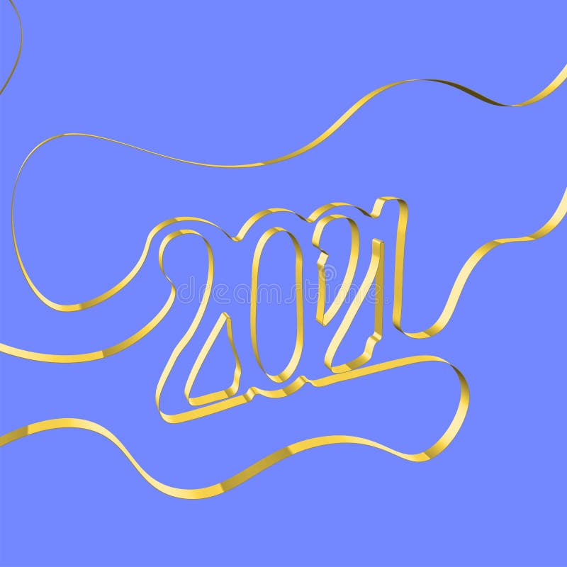 Abstract Ribbon Forms a Year, Vector Illustration Stock Vector ...