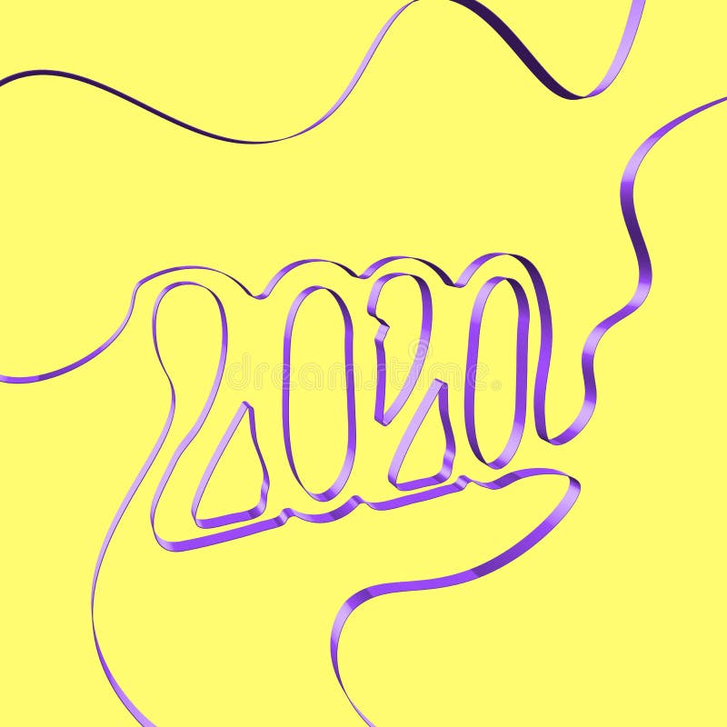 Abstract Ribbon Forms a Year, Vector Illustration Stock Vector ...
