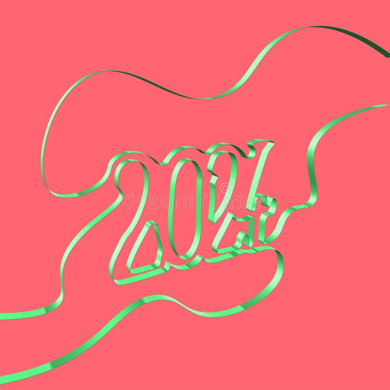Abstract Ribbon Forms a Year, Vector Illustration Stock Vector ...
