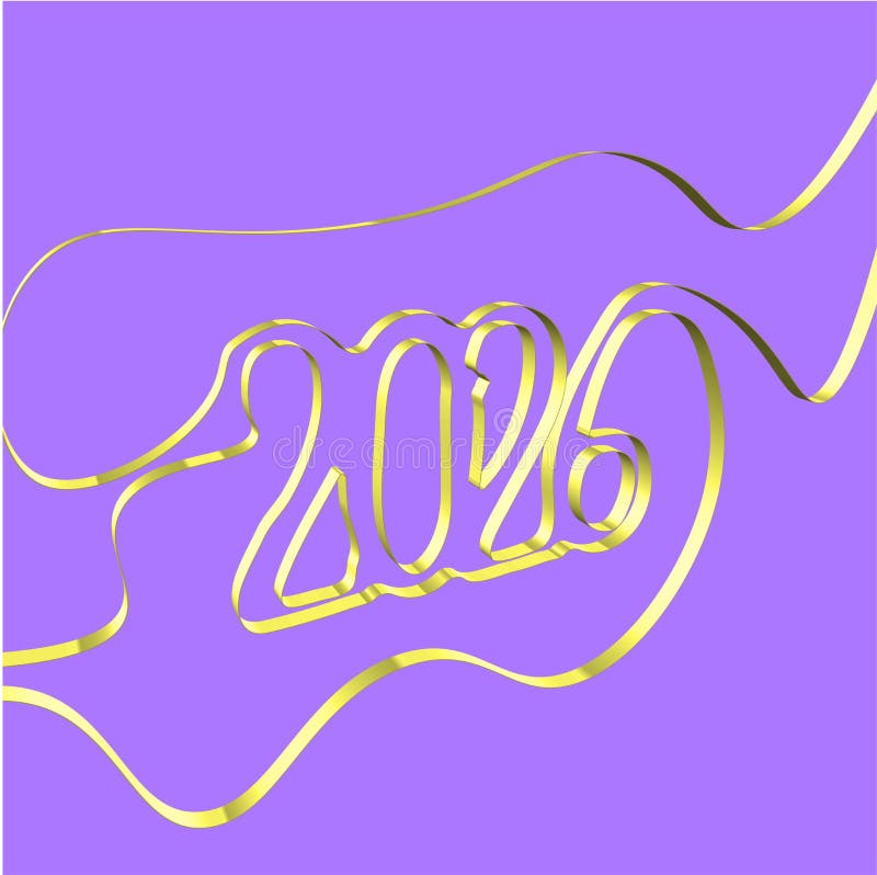 Abstract Ribbon Forms a Year, Vector Illustration Stock Vector ...