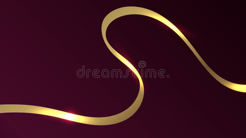 Abstract Ribbon with Glowing Light Effect on Red Background Stock ...