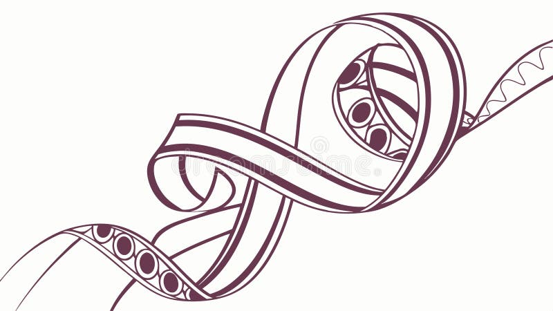 Abstract Ribbon Looping Pattern in Warm Hues, Vector Design Generative ...