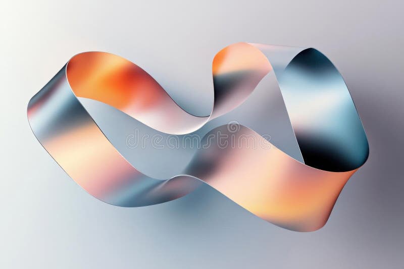Abstract Ribbon Swirls in Pastel Colors Stock Illustration ...
