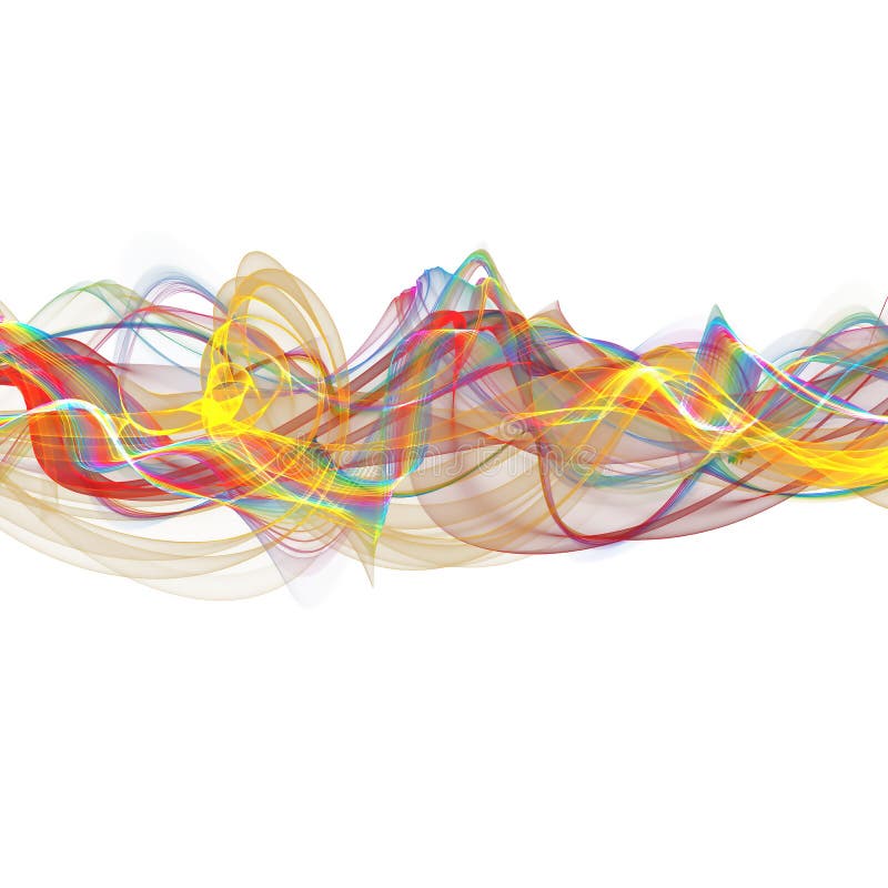 Abstract ribbon waves stock illustration. Illustration of luminosity ...