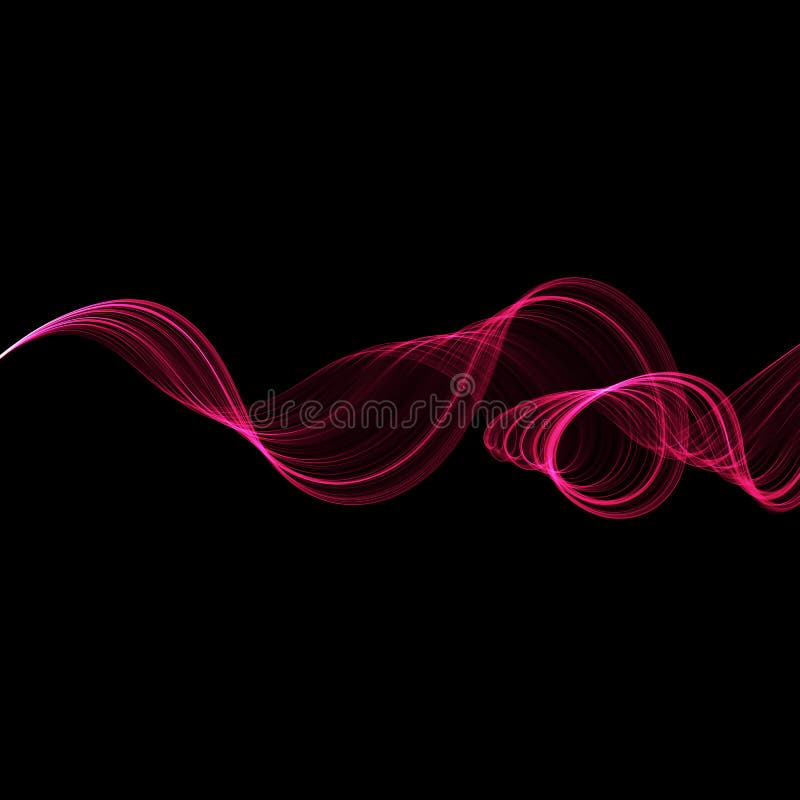 Abstract ribbon waves stock illustration. Illustration of gradient ...