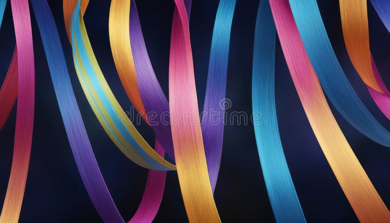 Abstract Ribbons of Color stock image. Image of design - 313896659