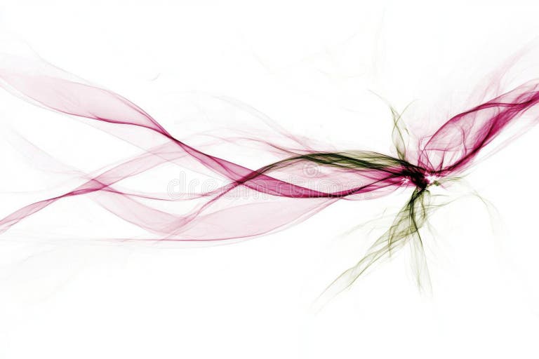 Abstract Ribbons Flow with Graceful Movement and Delicate Composition ...