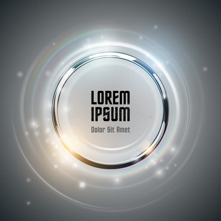 Abstract Ring Background with Light Effect Stock Vector - Illustration ...