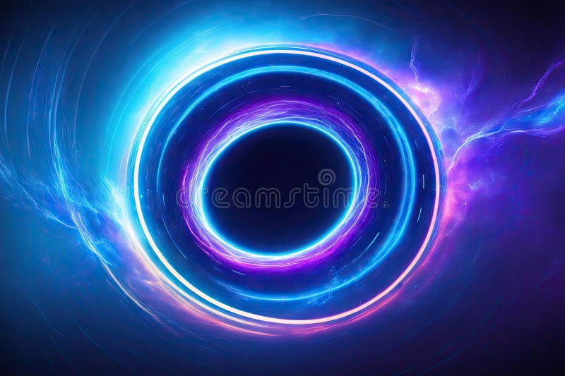 Abstract Ring Background with Luminous Swirling Backdrop. Glowing ...