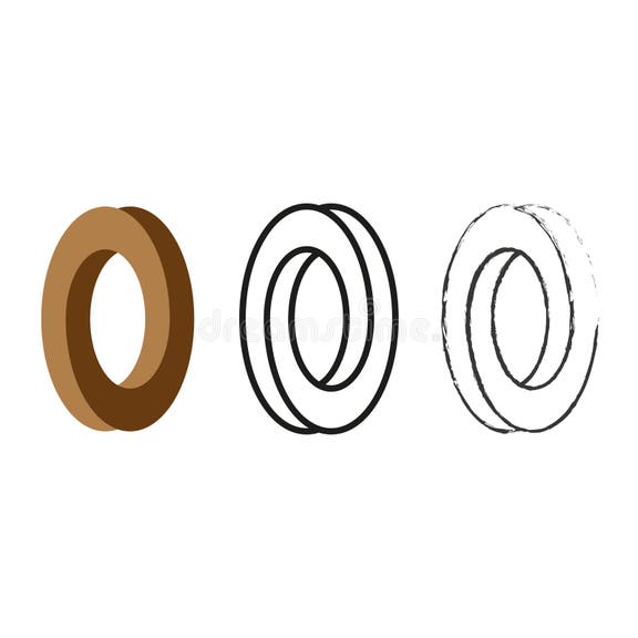 Abstract Ring Forms. Spiral Rotation Pattern. Three Dimensional Element ...