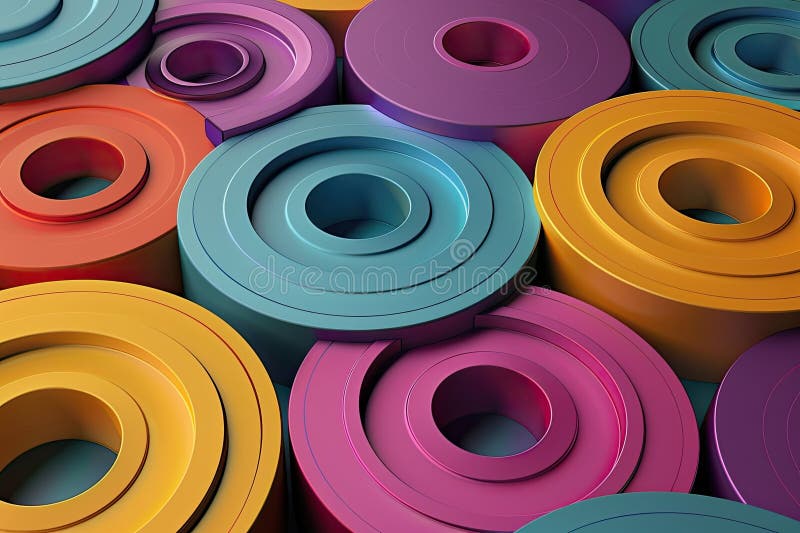 Abstract Rings Background for Business Presentation. Radial Bright ...