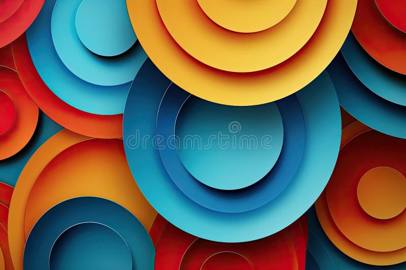 Abstract Rings Background for Business Presentation. Radial Bright ...