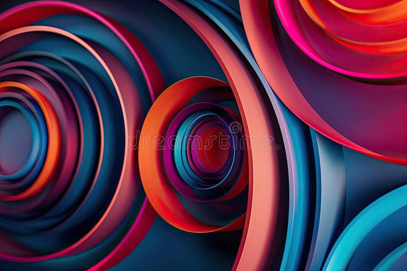 Abstract Rings Background for Business Presentation. Radial Bright ...