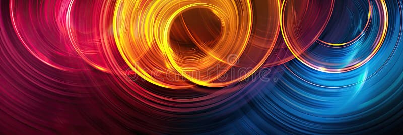 Abstract Rings Background for Business Presentation. Radial Bright ...