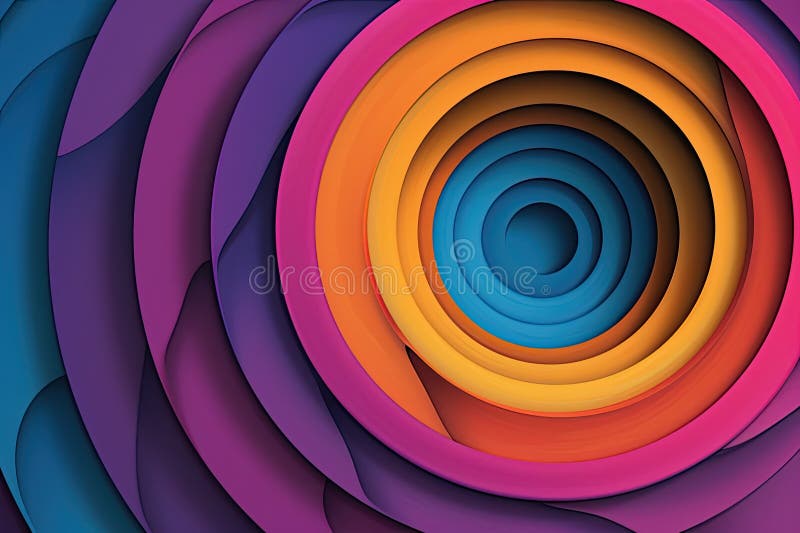 Abstract Rings Background for Business Presentation. Radial Bright ...