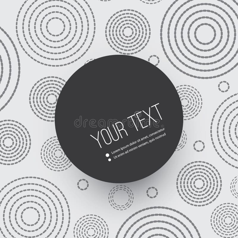 Abstract Rings Background with Circular Text Box Design Stock Vector ...