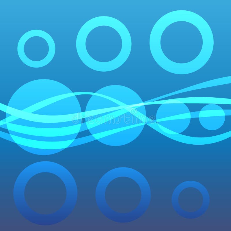 Abstract Rings on Blue Background Stock Vector - Illustration of line ...