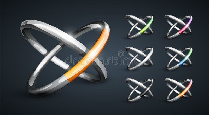 Abstract Rings Seamless Pattern for Your Design Stock Vector ...